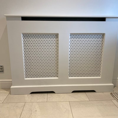 Bespoke Regency Grill Radiator Cover With Double Shelve Custom Made UK ...
