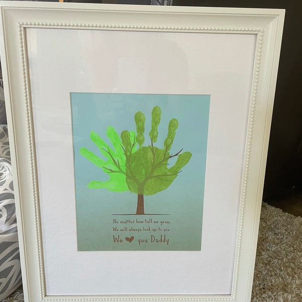 No Matter How Tall We Grow / Tree Handprint Art Craft / Fathers Day ...
