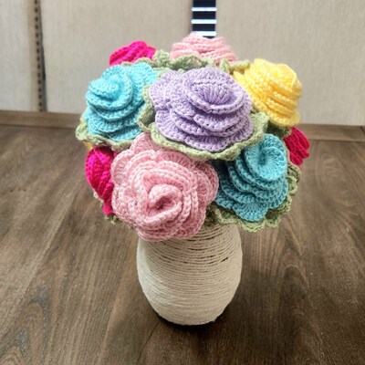 Multilayer Crochet Flower Pattern. Make Hair Accessories. - Etsy