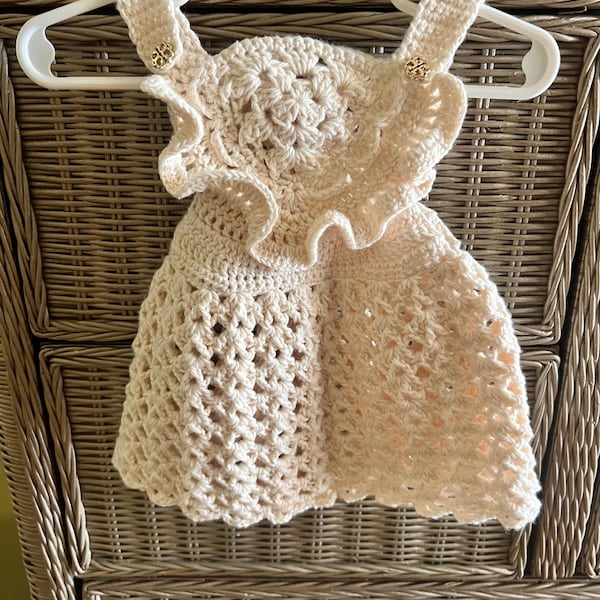 Crochet Dress PATTERN - Granny Triangle Pinafore Dress (sizes up to 6 ...