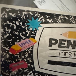 Custom Pencil Dispenser Vinyl Decal Personalized With a Name. DECAL ...