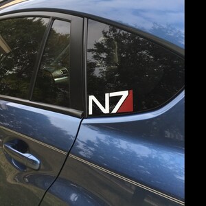 Mass Effect N7 Vinyl Decal With Metallic Red Gaming Logo Gifts for ...