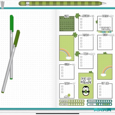 St. Patrick's Day Mega Digital Sticker Bundle Goodnotes & iPad March ...