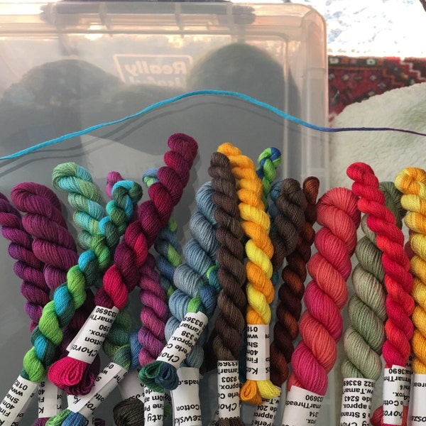 Hand Dyed Thread Fine Cotton Perle for Embroidery, Quilting, Lacemaking ...