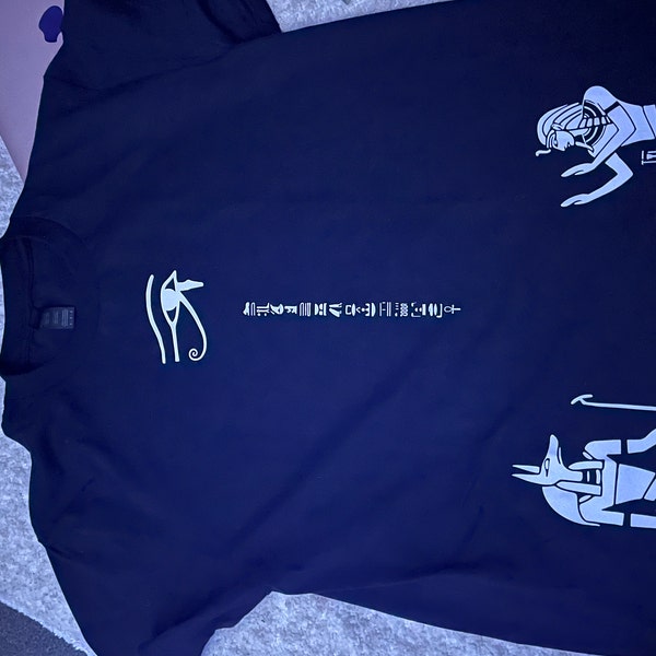 Egyptian Ancient Knowledge Black T-shirt (anubis Ramses Horus Eye ...