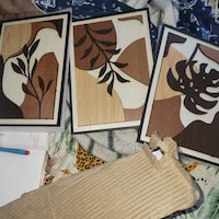 Tropical Leaf Wood Wall Art - Botanical Plant Wall Decor - Tree Art ...