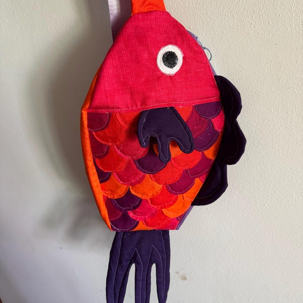 Fish Bag PDF Sewing Pattern - Swim Along Crossbody - Sling Bag/fanny ...