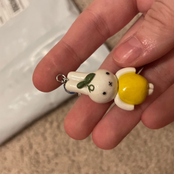 Miffy Handmade Frog Costume Keychain Charm - Green and Yellow - 1.5 ...