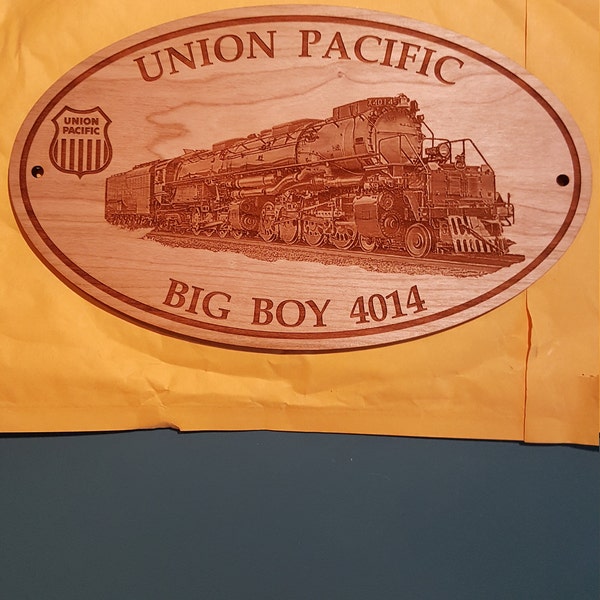 UNION PACIFIC RAILROAD Sign | Engraved Wooden Trains & Railroad Gifts ...