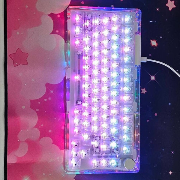 Mushroom Deskmat Anime Cat Mouse Pad Cute Purple XL Mousepad Cat Desk ...