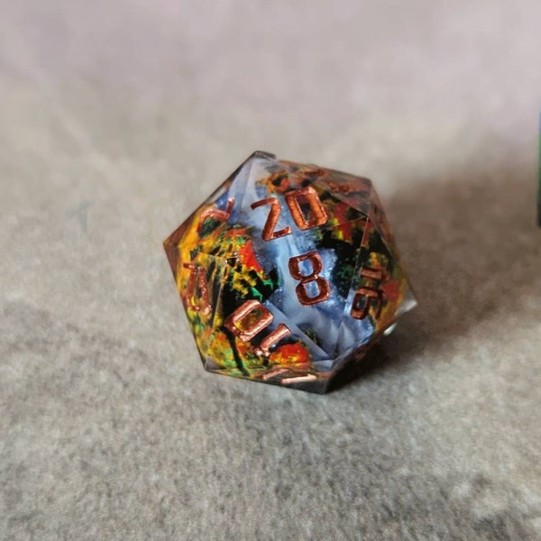 Terrarium Dice Flower Dnd Sharp Edges Dice Set, Plant Druid Dice ...