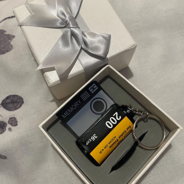 5-40 Photos Keychain Film Roll, Personalized Camera Film Roll Keyring ...