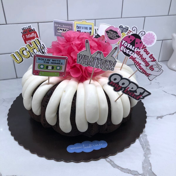 Clueless Inspired Cupcake Toppers| Movie Fan Food Picks| 90s Movies Fan ...