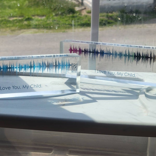 Artblox Soundwave Art With Scannable Qr Code Any Video Voice Recording ...