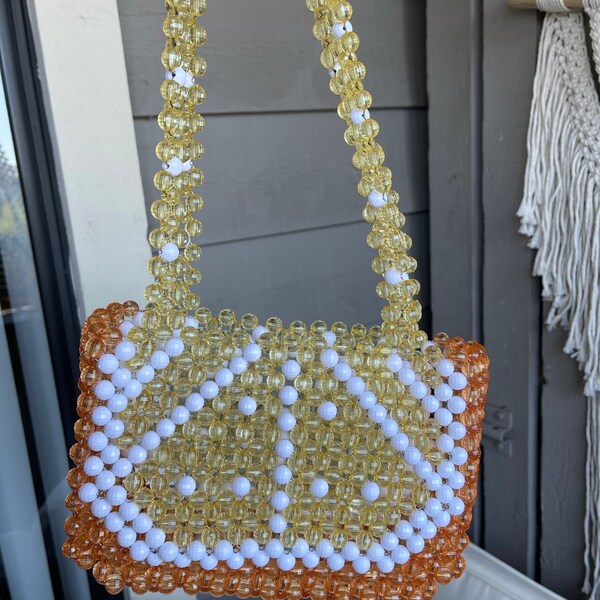 Crystal Green Beaded Handbag , Handmade Bead Bag , Custom Design ...