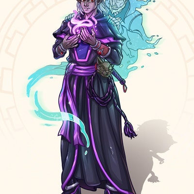 Custom Dnd Art Commission Card Chibi Character Dungeons & Dragons ...