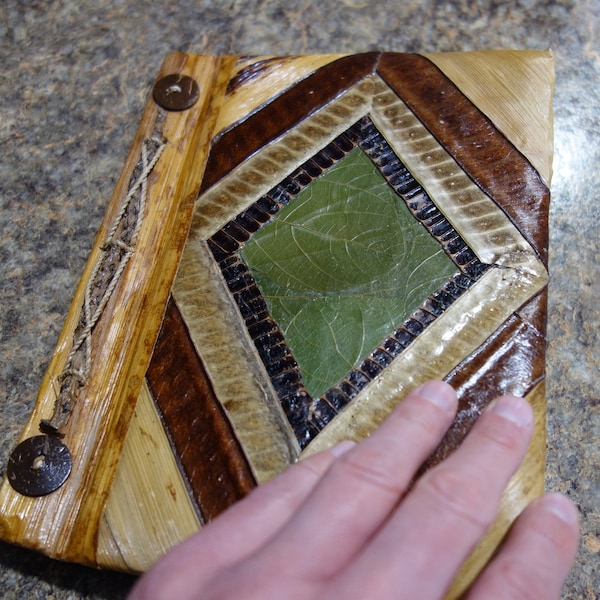 A3 Natural Leaf Handcrafted Album, Forest Wedding Guestbook Plant Cover ...