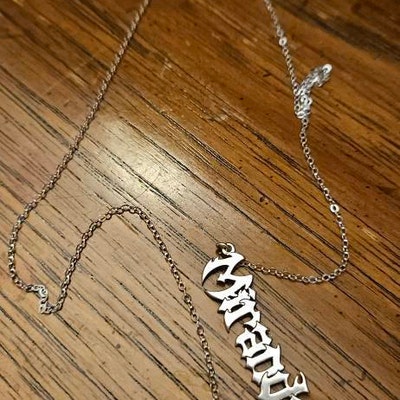 Latina Necklace, Latina Nameplate Necklace, Latina Old English Necklace ...