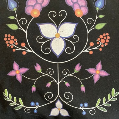 Tote Bag Ojibwe Floral Bag Native American Indigenous Botanical Flower ...