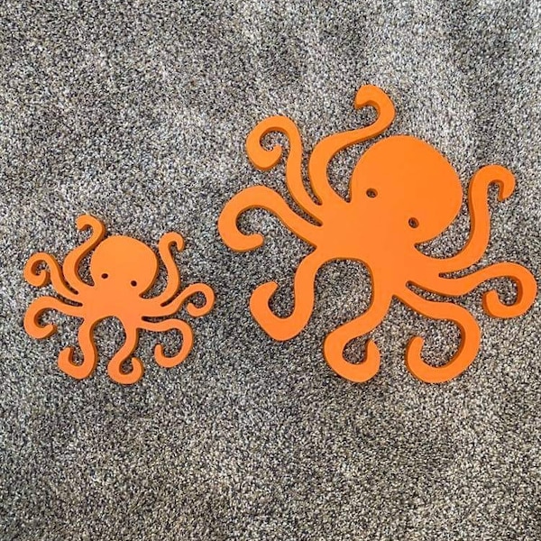 Octopus Cut Out, Octopus, Painted Octopus, Wooden Octopus, Ocean Animal ...