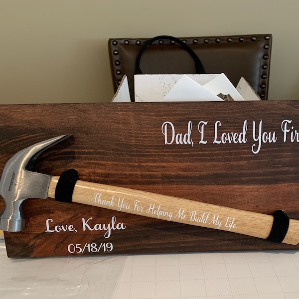 Father of the Bride Wooden Sign & Hammer-father of the Bride Gift ...