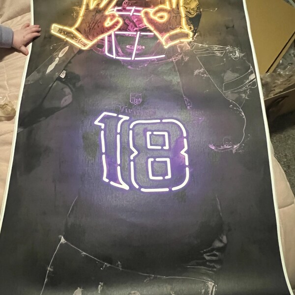 Lionel Messi Poster Neon Effect Argentina Soccer Hand Made Poster ...