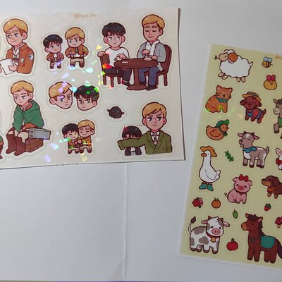 Cute Mascots Journaling Sticker Sheets - Etsy