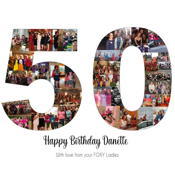 PRINTABLE Custom Name Collage, Personalized Photo Collage, Custom ...