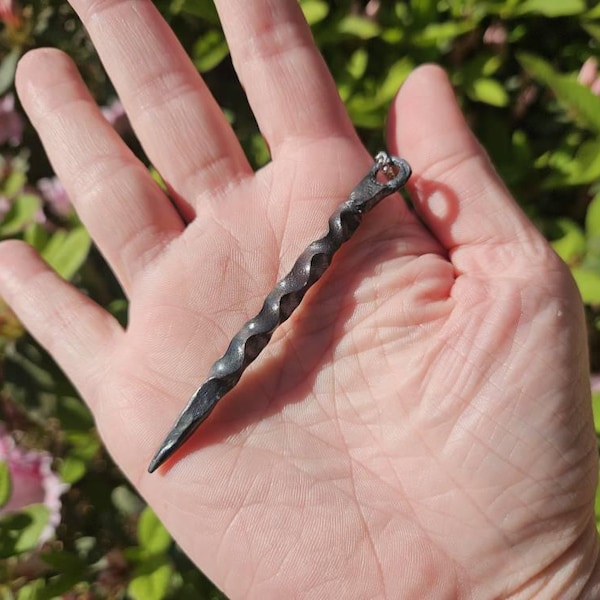 Hand Forged Iron Candle Scribe Necklace: Witch Magick Pendulum - Etsy