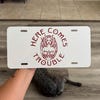 Skully Middle Finger Front License Plate | Vanity Plate | Front License ...