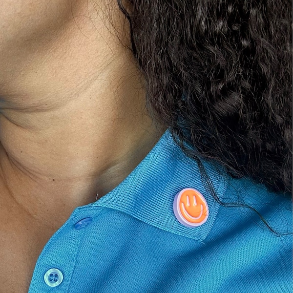 Pastel Smiley Face Pin | Smiley Face Brooch | Colourful Pin Badge ...