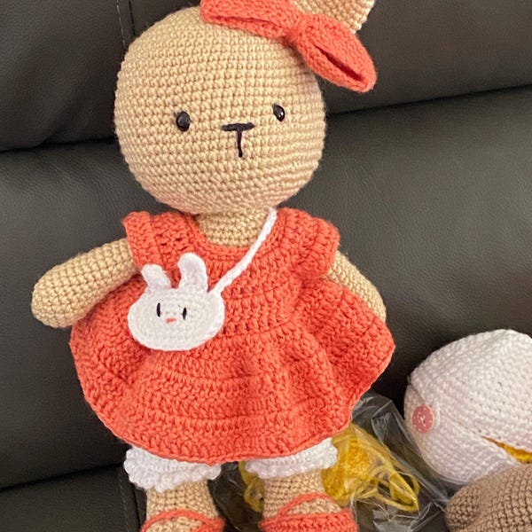 Big Bow Bunny Amigurumi Crochet Pattern (PDF) - Etsy