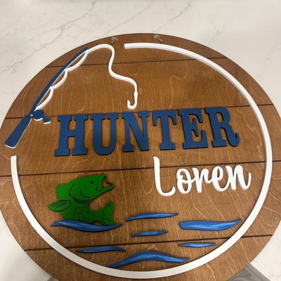 Fishing Baby Hospital Announcement, Fishing Baby Name Sign - Etsy