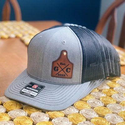 Your Custom Brand Leather Ear Tag Trucker Hat Personalized With Your ...