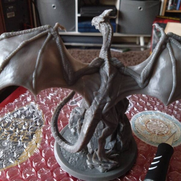 White Dragon 3d Printed Miniature for Tabletop Rpgs|dungeon and Dragons ...