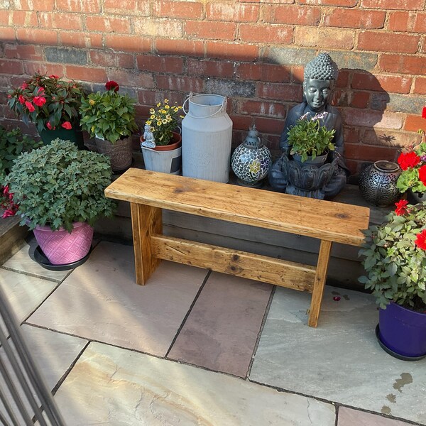 Rustic Bench Seat - Etsy UK