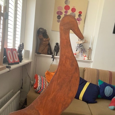 Rusty Metal Runner Duck Garden Decor Art Duck Gift Steel Duck Ducklings ...