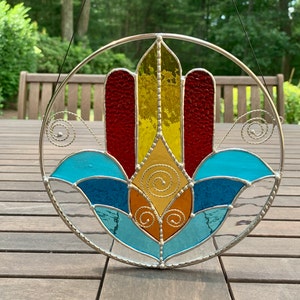 Sun & Water Stained Glass Pattern Circle and Rectangle PDFPNG - Etsy
