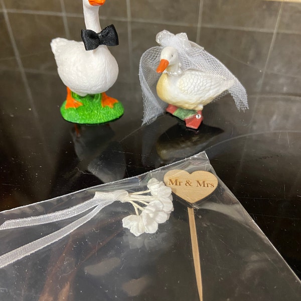 Goose-wedding-cake Topper-bride-groom-farm-animal-funny-unique-barn ...