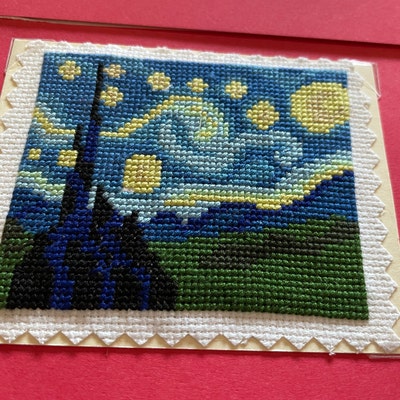 The Starry Night Mini Cross Stitch Pattern PDF Small Mini - Etsy