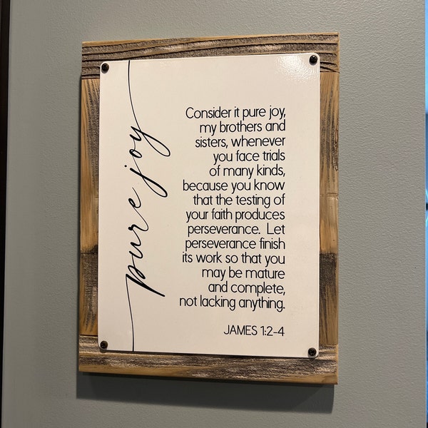 Consider It Pure Joy Metal Print on Reclaimed Wood Frame-james 1:2-4 ...