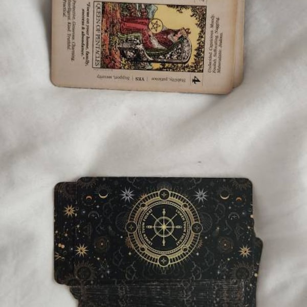 POCKET TAROT Deck for Beginners, Learn Tarot, With Keywords on the ...