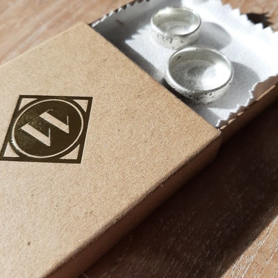 7mm Textured Silver Ring, Matt Ring, Sand Cast Ring. - Etsy UK