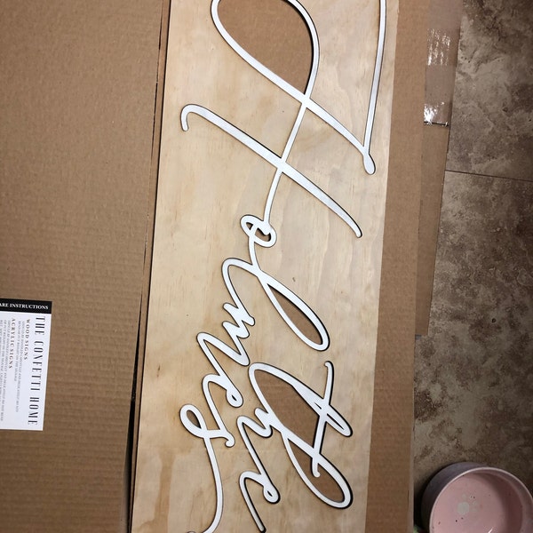 Large Custom Elegant Name Sign / Wedding Sign / Custom Name Sign ...
