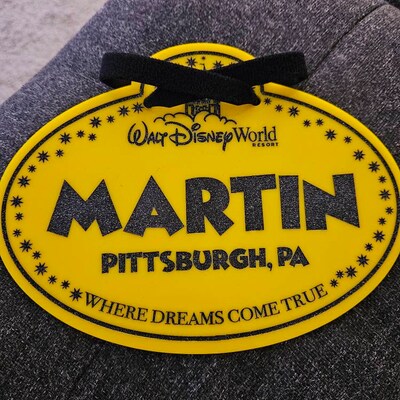 Walt Disney World Inspired Cast Member Name Stroller Sign Tag WDW ...