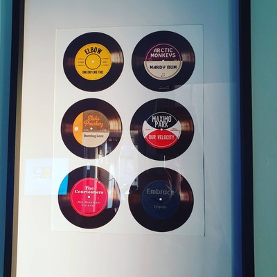 Personalised Vinyl Record Print / Poster Add Your Favourite Songs Retro ...