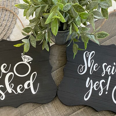He Asked SVG, She Said Yes SVG, Bride Tribe SVG File, Wedding Decal ...