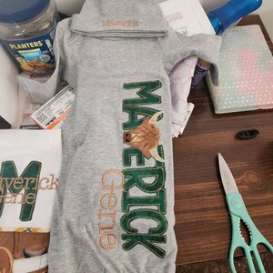 Western Cowboy Footed Sleeper for Boy Personalized Boho Cow Skull - Etsy