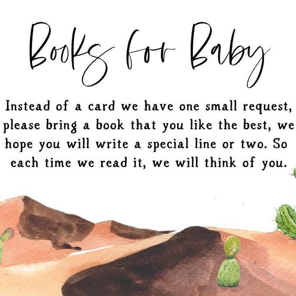 Editable Bull Skull Baby Shower Invitation Set, Southwestern Cactus ...