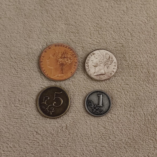 Small Antique Gold Metal Coins, 20mm, for Pirate Chest or Board Game - Etsy